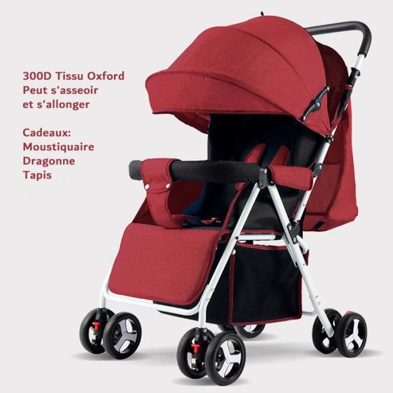 Poussette Canne Bébé Pliable Inclinable Poussette Légère Compacte de ...