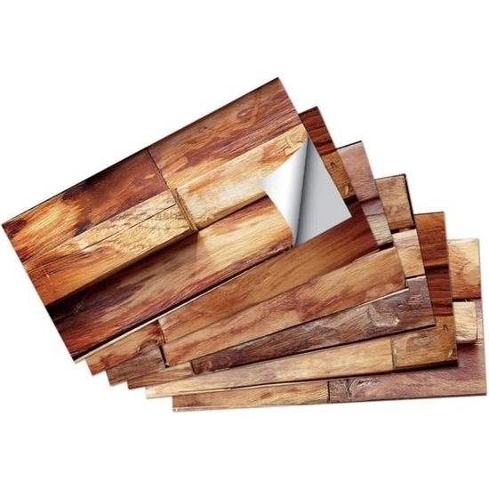 6 Feuilles Carrelage Autocollants Mur De Briques Autocollants Muraux ...