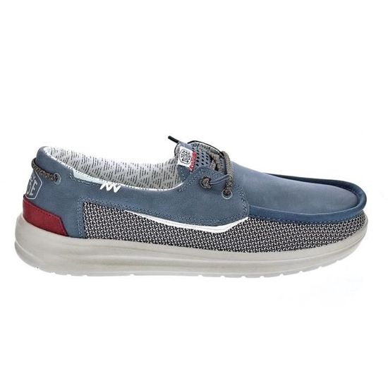 Mocassins Homme Hey Dude Welsh Grip Mix - Textile - Azul/Blanc Azul - Cdiscount Chaussures