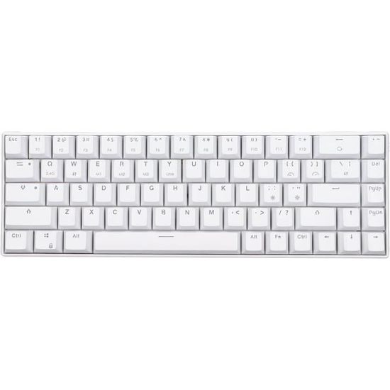 Clavier De Jeu Mécanique, Clavier Ergonomique Rétroéclairé Blanc, Prise ...