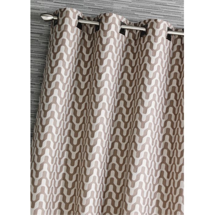 RIDEAU JACQUARD TAUPE 140 X 260 - Cdiscount Maison