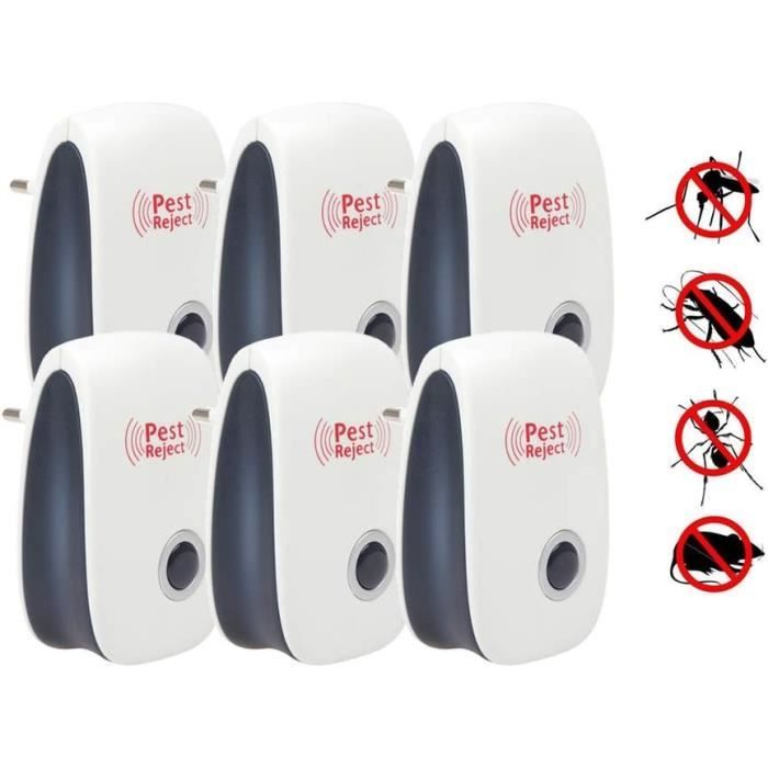 Répulsif À Ultrasons 6 Pièces, Répulsif Électronique Contre Les ...
