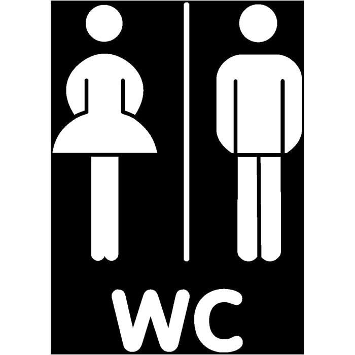 Plaque De Porte Wc Porte Autocollant Sticker Mural, Blanc (010), 14 X ...