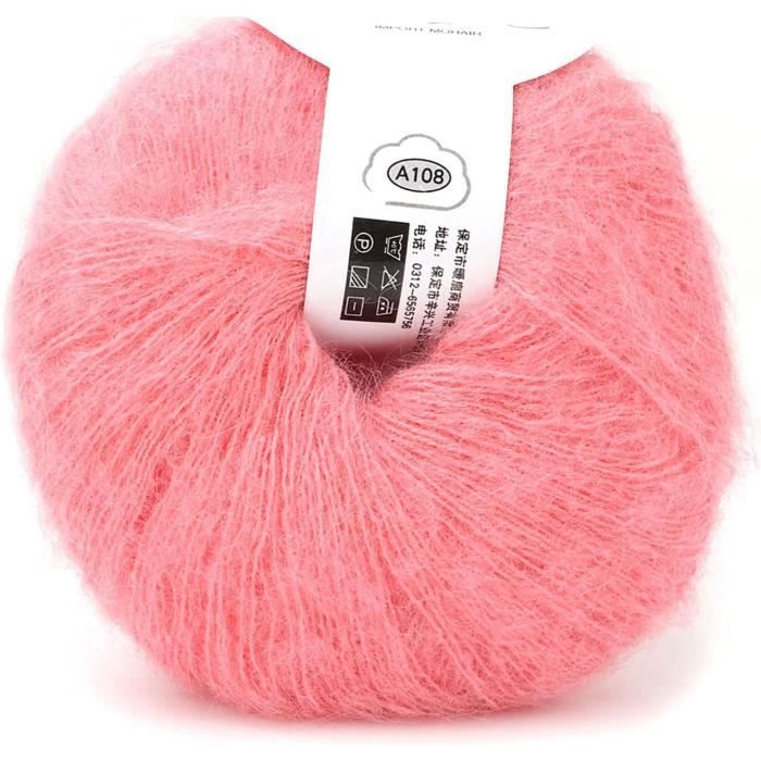 Fil De Laine, Doux Mohair À Tricoter Chaud Angola Mohair Long Fil De ...