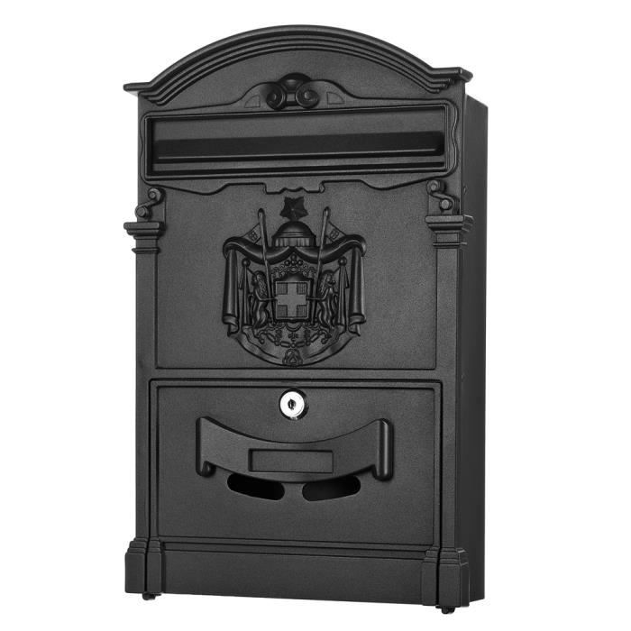 Boîte postale murale nostalgie en noir - Cdiscount Bricolage