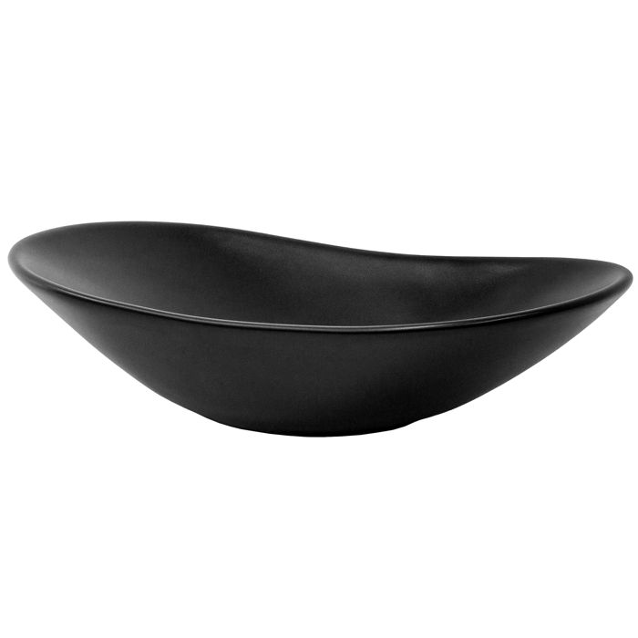 ML-Design Lavabo en Céramique Noir Mat, 63x36x15,5 cm, Design Ovale ...