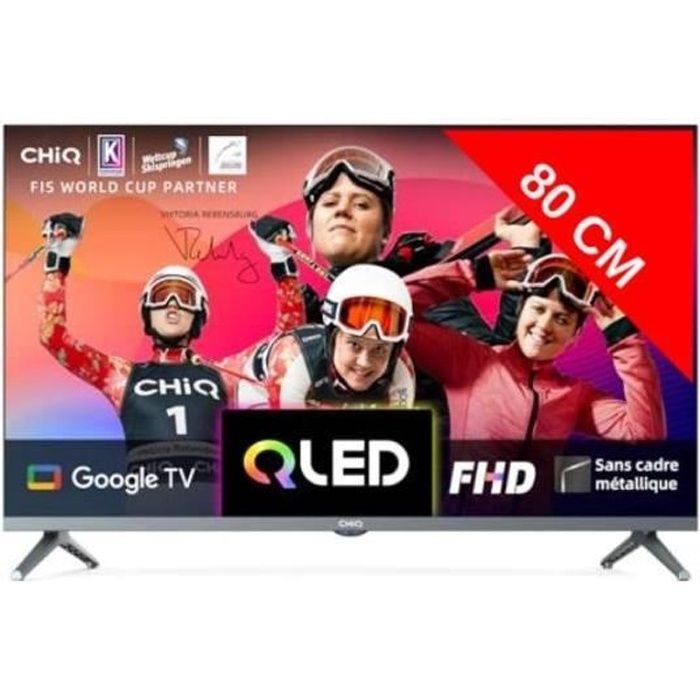 CHIQ TV QLED Full HD 80 cm L32QM8T- Google TV, QLED - Cdiscount TV Son ...
