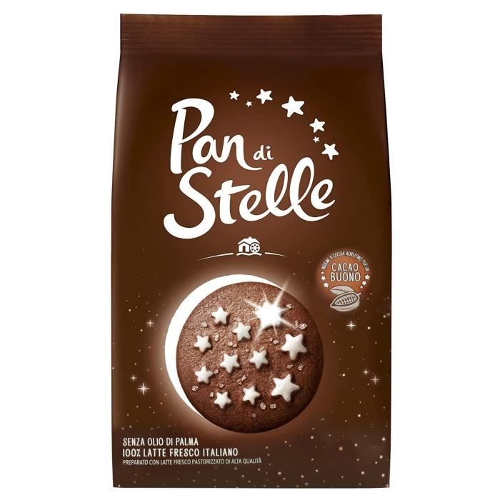 MULINO BIANCO Pan di stella - Biscuits au chocolat italien avec étoiles ...