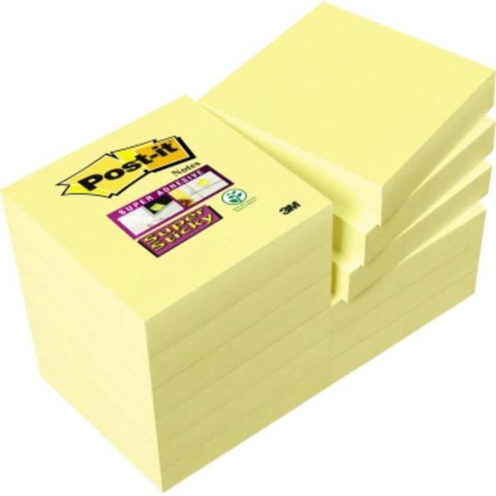 Note adhésive POST-IT 7100045784 48 mm x 48 mm jaune 1080 feuille(s ...