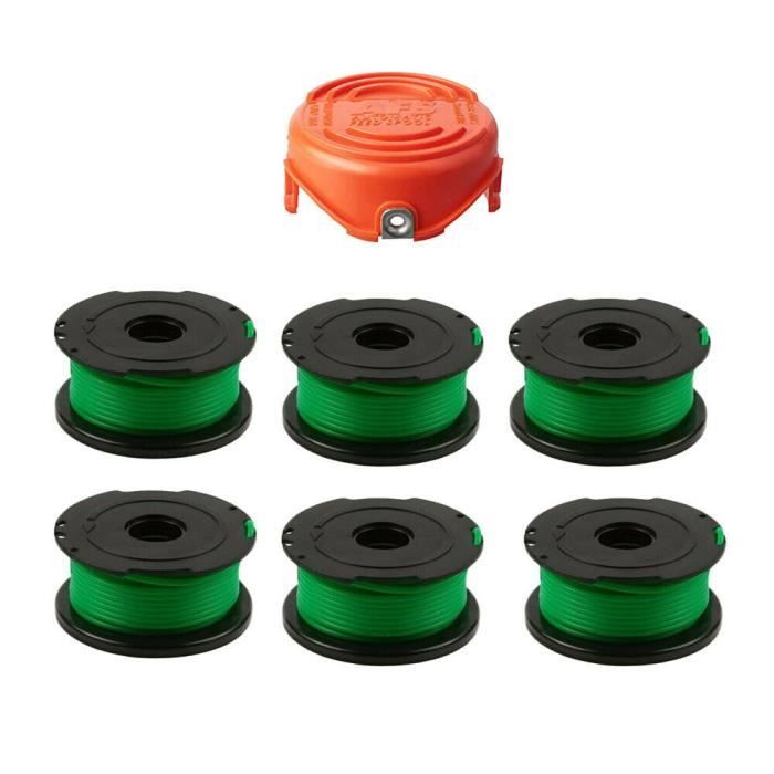 SEABUTY Lot de 6 Bobines de Rechange pour Tondeuse BLACK+DECKER GL7033, GL8033, GL9035, A6482 ...