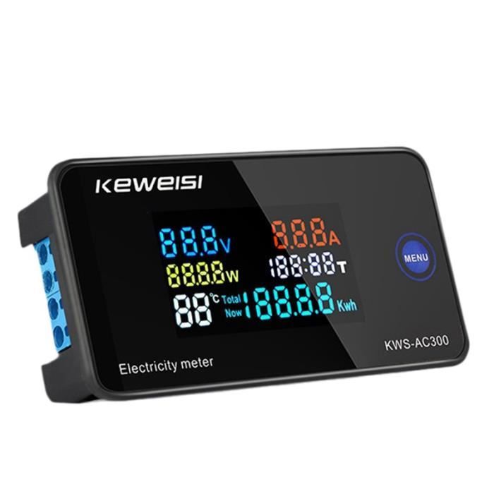 6 en 1 AC Display Meter, 50-300V 100A AmpèRemèTre Tension - Courant ...
