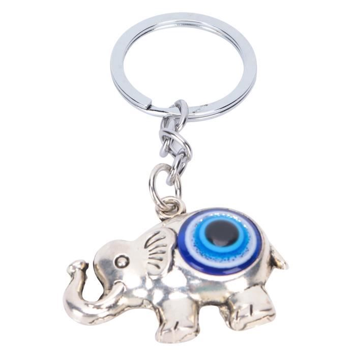 Tbest Evil's Eye Keychain Blue Eyes Keychain Elephant Style Turc ...