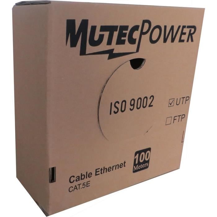 Cat5E Utp Solide Câble Réseau Ethernet 100M Cca - 24 Awg 350Mhz Gris ...