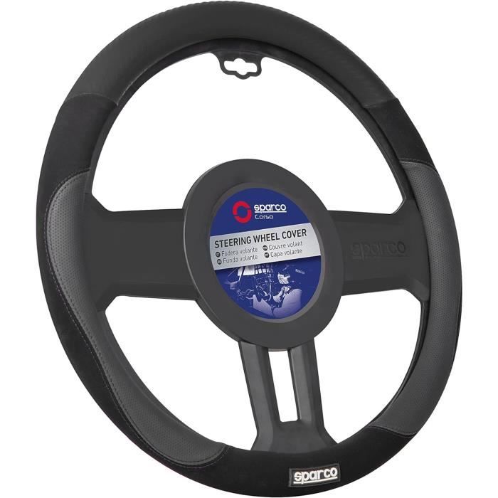 Housse De Volant S122 Noire En Daim + Pvc[D188] - Cdiscount Auto
