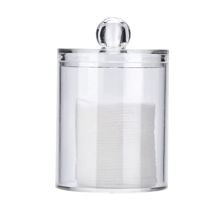 YOSOO étui de coton-tige Étui rond transparent en coton-tige en coton ...