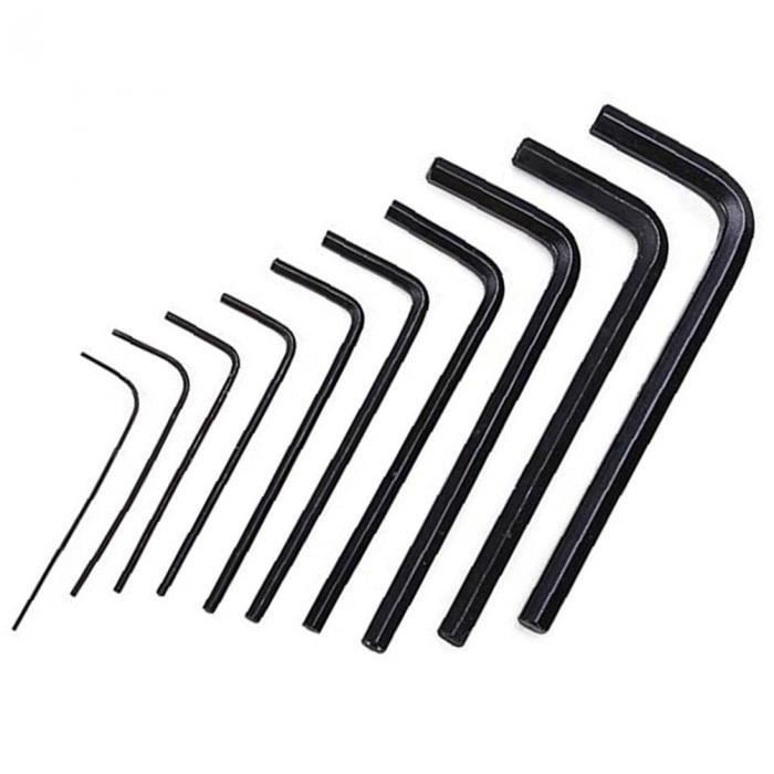 Clé hexagonale Clé Allen Set SAE métrique bras long CRV Outils avec ...
