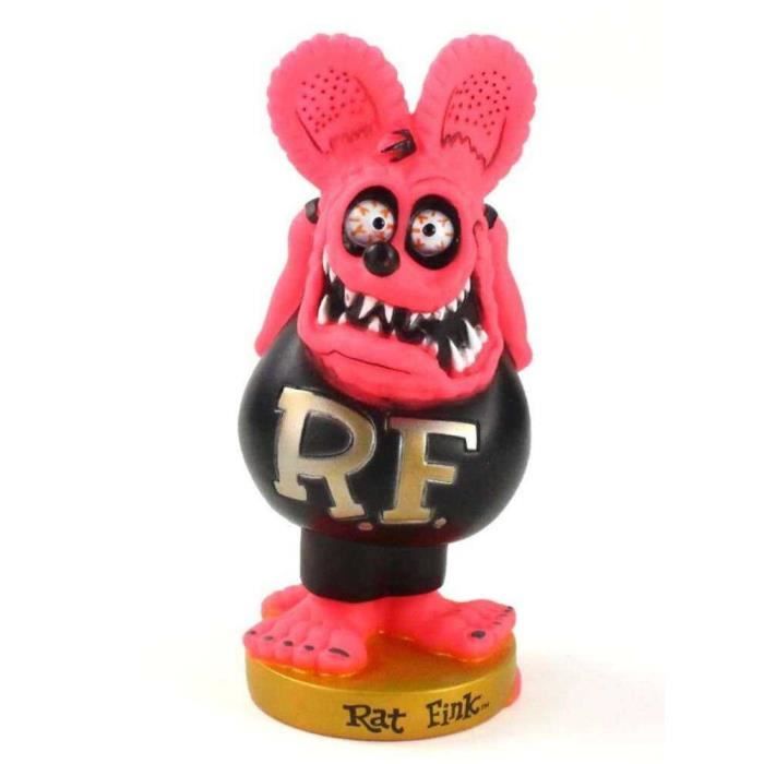 Figurine - Rat Fink - Tête rose - Corps noir - Bobble 17 cm - Cdiscount ...