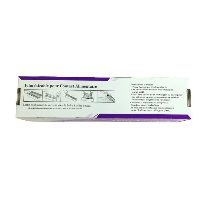 Fil étirable alimentaire boîte distributrice zip cut 30cmx300mètres ...