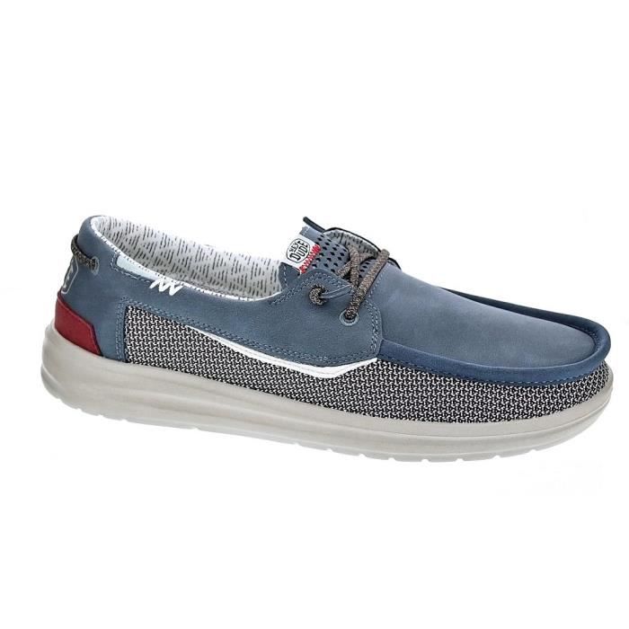 Mocassins Homme Hey Dude Welsh Grip Mix - Textile - Azul/Blanc Azul - Cdiscount Chaussures