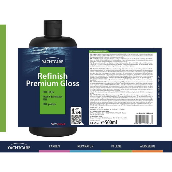 Cire de finition Refinish premium gloss yachtcare 500ml - Cdiscount Sport