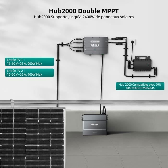 Centrale électrique Zendure SolarFlow Hub 2000 & AB2000 1920Wh ...
