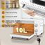 Mini Four Électrique 10L - WOLTU - Blanc - 650W - Chauffage, décongélation, cuisson, rôtissage ...