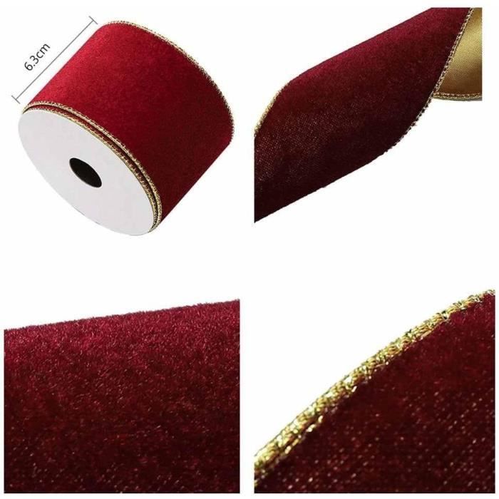 Ruban En Velours De 10 Yards-Rouleau De 6,3 Cm De Large - Ruban ...