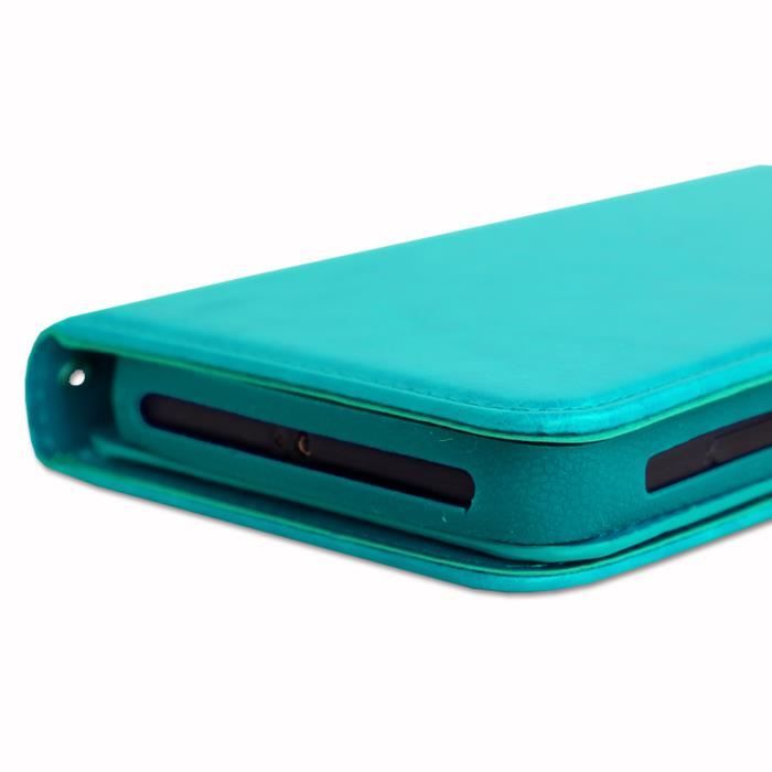 Etui pour smartphone - PH26 - Nokia G10 - Éco-cuir turquoise - Clapet ...