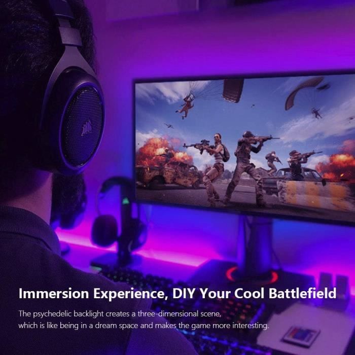 Led Tv 2M, Led Pour Tv 2M 5050 Rgb Ruban Bande Led 2M Usb Avec ...