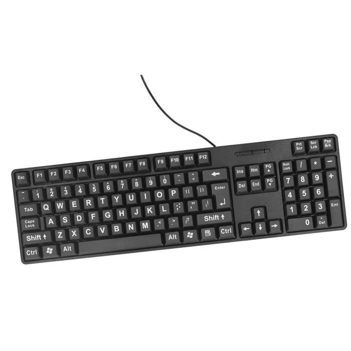 Clavier à gros caractères - ZERONE - Modèle MC 689 - Filaire - USB ...