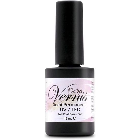 Vernis Semi Permanent UV - LED TwinCoat 2 en 1 Base et Finition Ultra ...