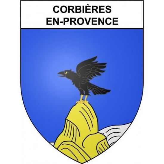 Corbières-en-Provence 04 ville sticker blason écusson autocollant ...