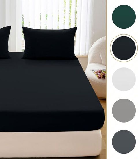 Drap Housse 90X200 Cm - Drap Housse Avec Bonnet 25 Cm - Coupes De 25 Cm Pour Matelas Épais ...