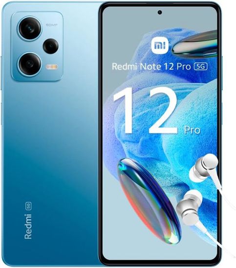 Redmi Note 12 Pro 5G Sky Blue 6Gb Ram 128Gb Rom - Cdiscount Téléphonie