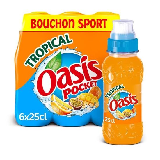 OASIS Lot de 6 bouteilles de Pocket Tropical - 25 cl - Cdiscount Au ...