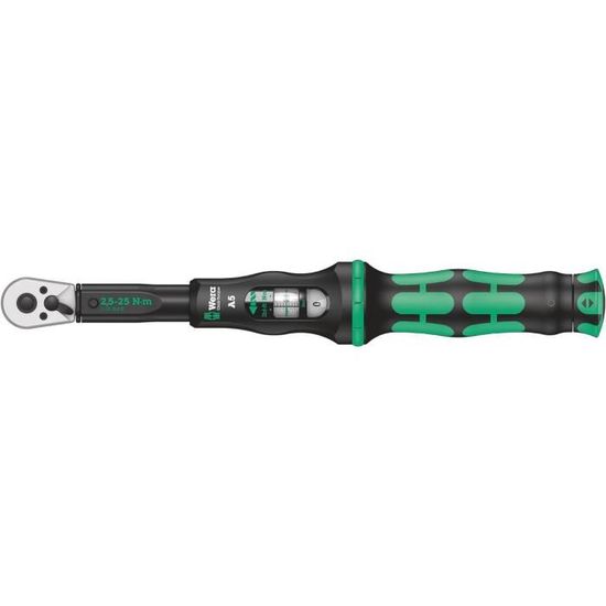 Wera Clé dynamométrique à cliquet Click-Torque A 5, Vert, 1-4" cuaado ...