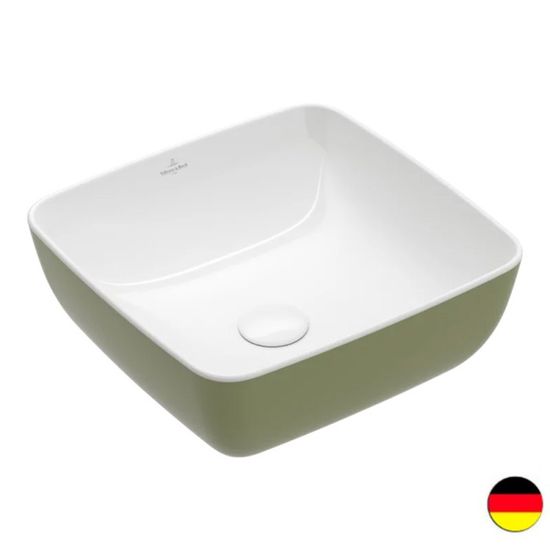 Vasque carrée à poser VILLEROY ET BOCH Artis Vert sauge - Cdiscount ...
