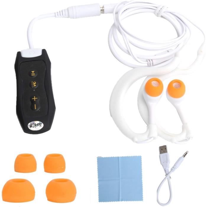 Lecteur MP3 étanche, 4 Go IPX8 Portable MP3 avec Prise dans L'écouteur ...