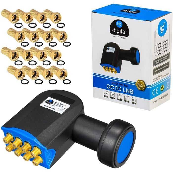 AX Mimic Octo LNB Sun Protect Avec Filtre LTE Contacts Dorés