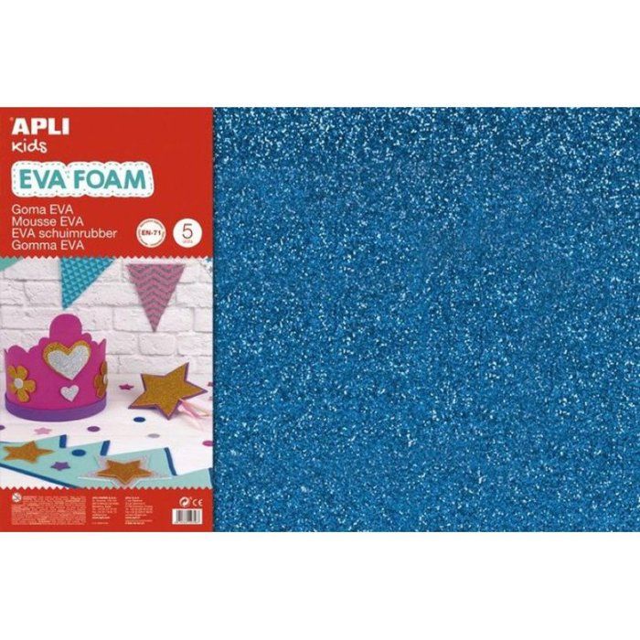 Mousse EVA thermoformable 40x60 cm Bleu pailleté - Cdiscount Beaux-Arts ...