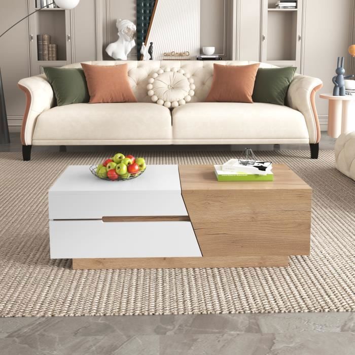 Table basse escamotable 120*50*37,5 cm - Aapaas - Design moderne ...
