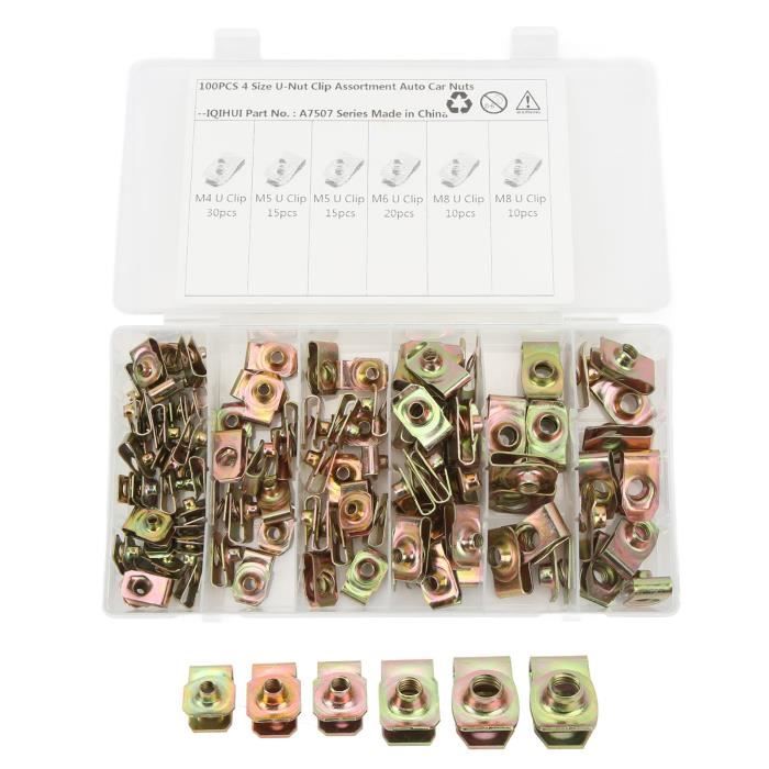 Kit d'écrous en U - AKOZON - 100 Pièces - Acier Inoxydable - Résistants ...