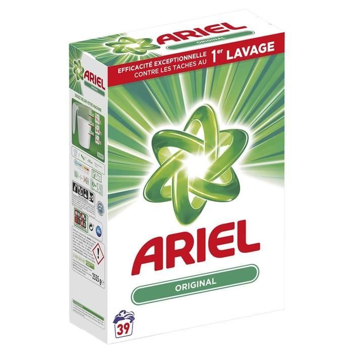 LOT DE 8 - ARIEL : Lessive poudre original 39 lavages 2,72 kg ...