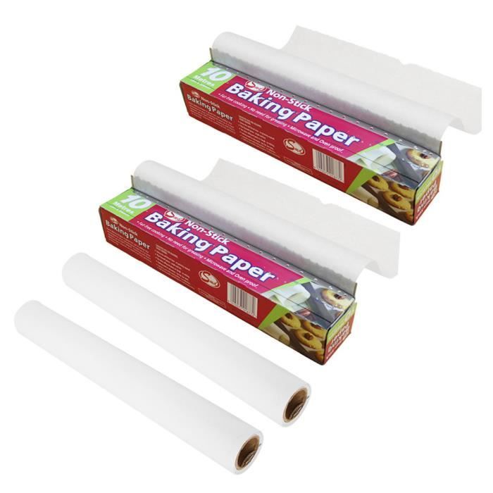 2Pcs 5m/16.4ft Papier de cuisson de qualité alimentaire résistant aux ...