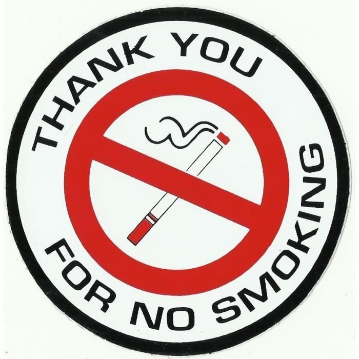 AUTOCOLLANT STICKER INTERDIT DE FUMER ZONE NON FUMEUR DIAMETRE 11,3 CM ...