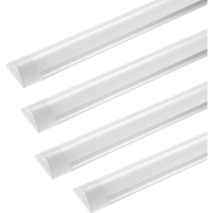 Néon Led 60CM 20W,4pcs 2000LM Tube Led,Plafonnier Néon Tube Étanche ...