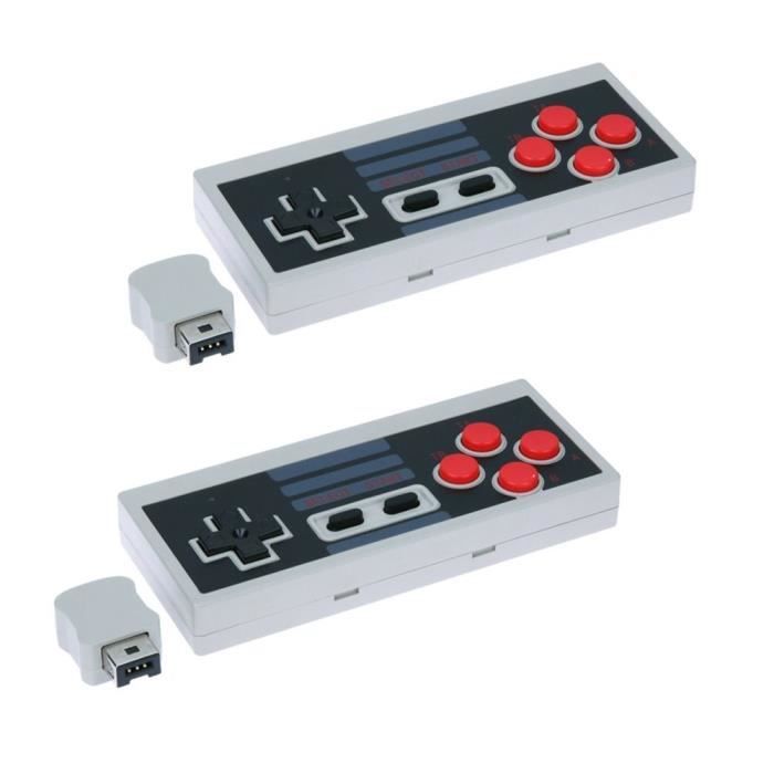 2x contrôleur sans fil Gamepad Nintendo Mini Classic NES Console Turbo ...