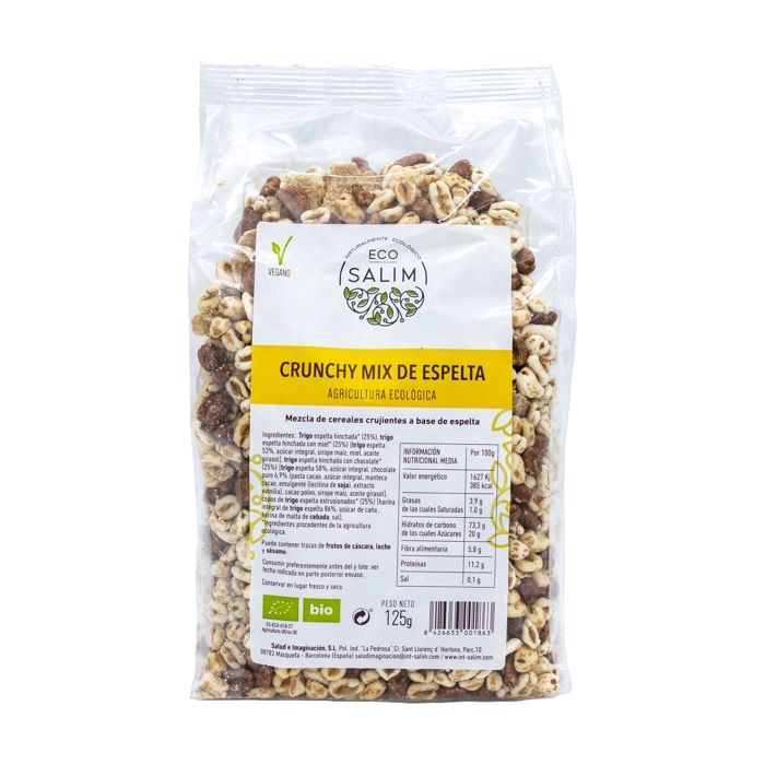 ECO SALIM - Mélange croustillant de muesli d'épeautre bio 125 g (Blé ...