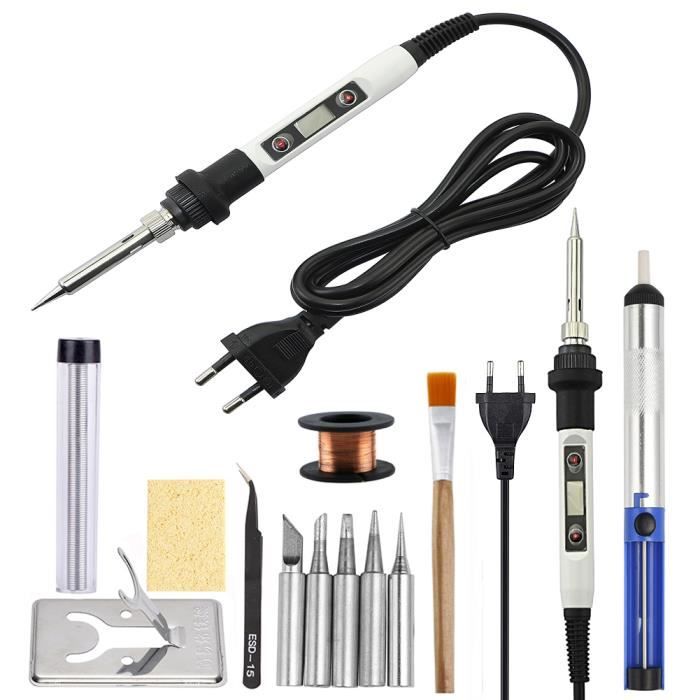 Plug 220V EU - Set blanc-4 - Fer à souder électrique à température ...