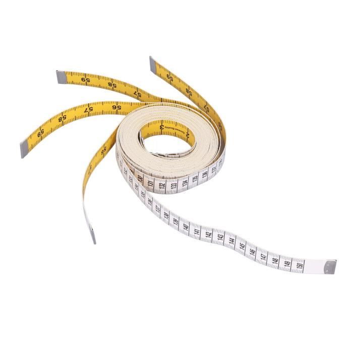 EJ.life Mètre ruban Ruban à Mesurer de Tailleur Blanc Jaune Gradations ...